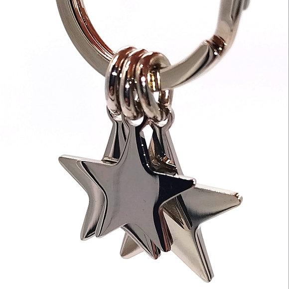 Coach | Accessories | Coach Vintage Triple Star Key Fob Silver Keychain ...